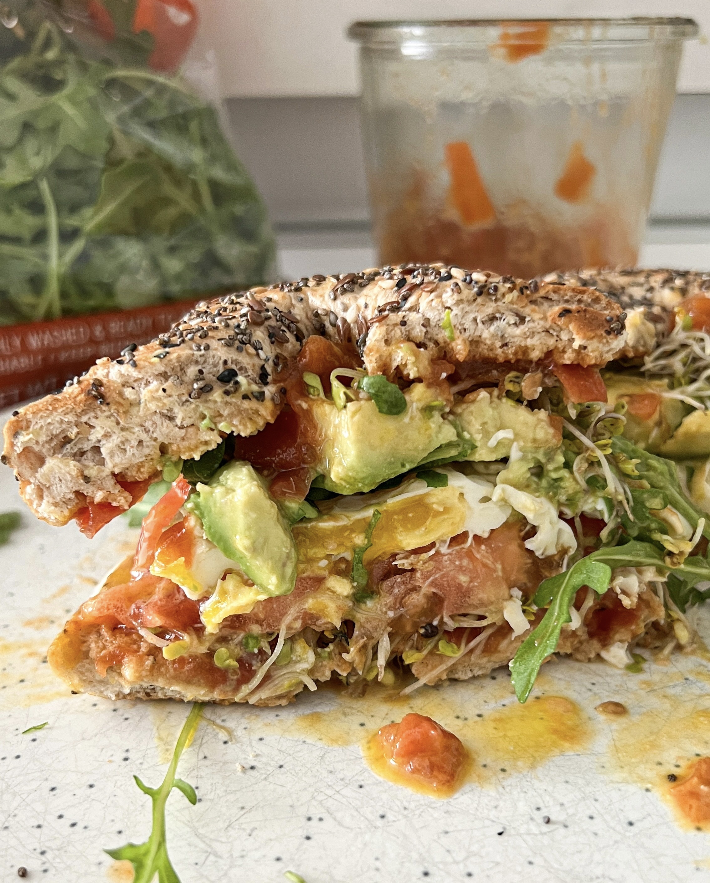 Breakfast Bagel Sandwich - Winnie Kison