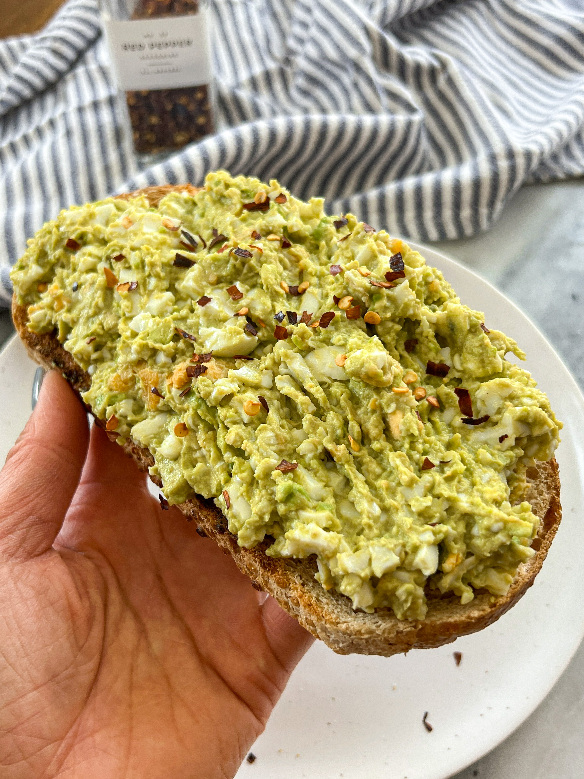 Mashed Egg & Avocado Toast - Winnie Kison