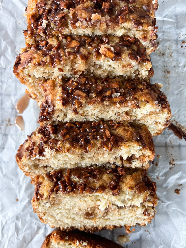 Cinnamon Apple Bread Loaf with Cinnamon Glaze - Winnie's Kitchen