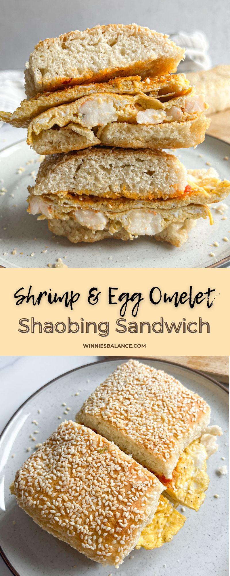 Shrimp and Egg Omelette Shaobing Sandwich (Chinese Flatbread Sandwich ...