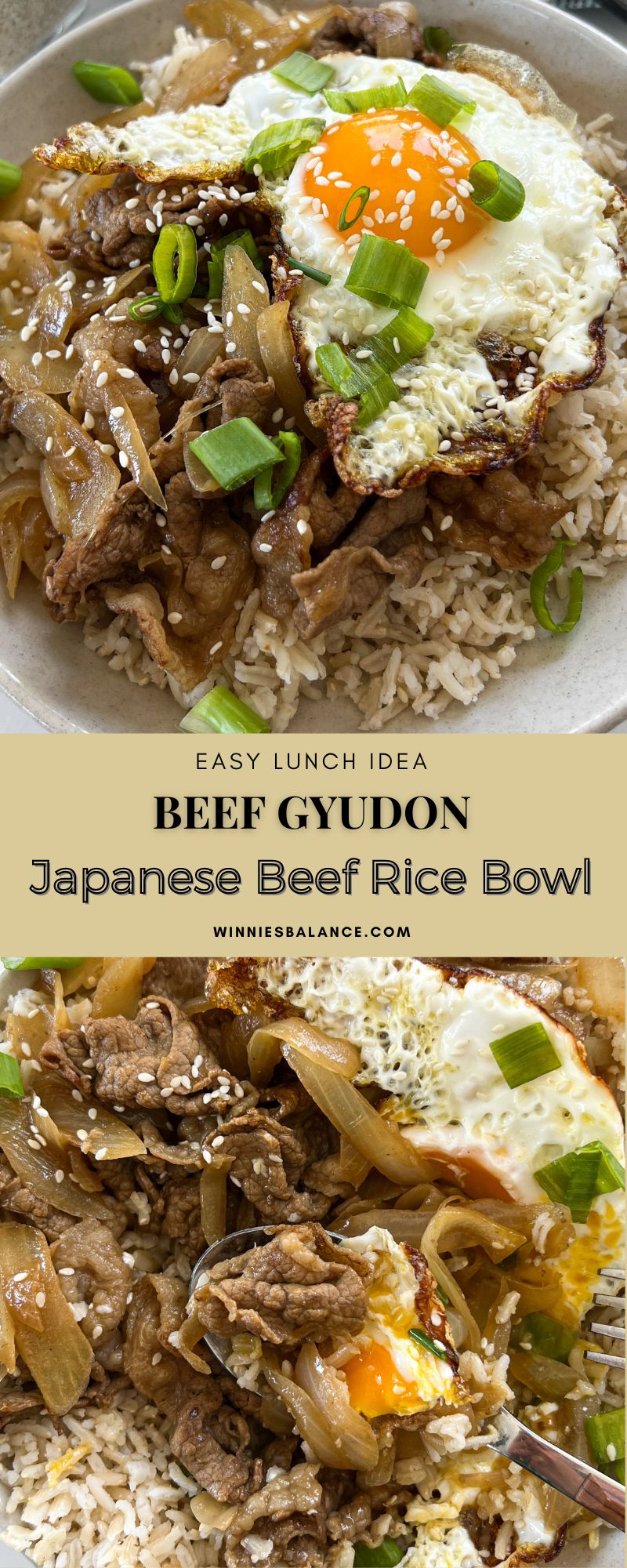 Beef Gyudon (Japanese Rice Bowl) - Winnie Kison