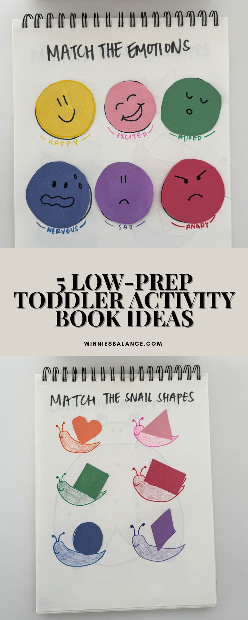5 EASY TODDLER ACTIVITY BOOK IDEAS PT.4: Emotions, Colors, Shape and ...