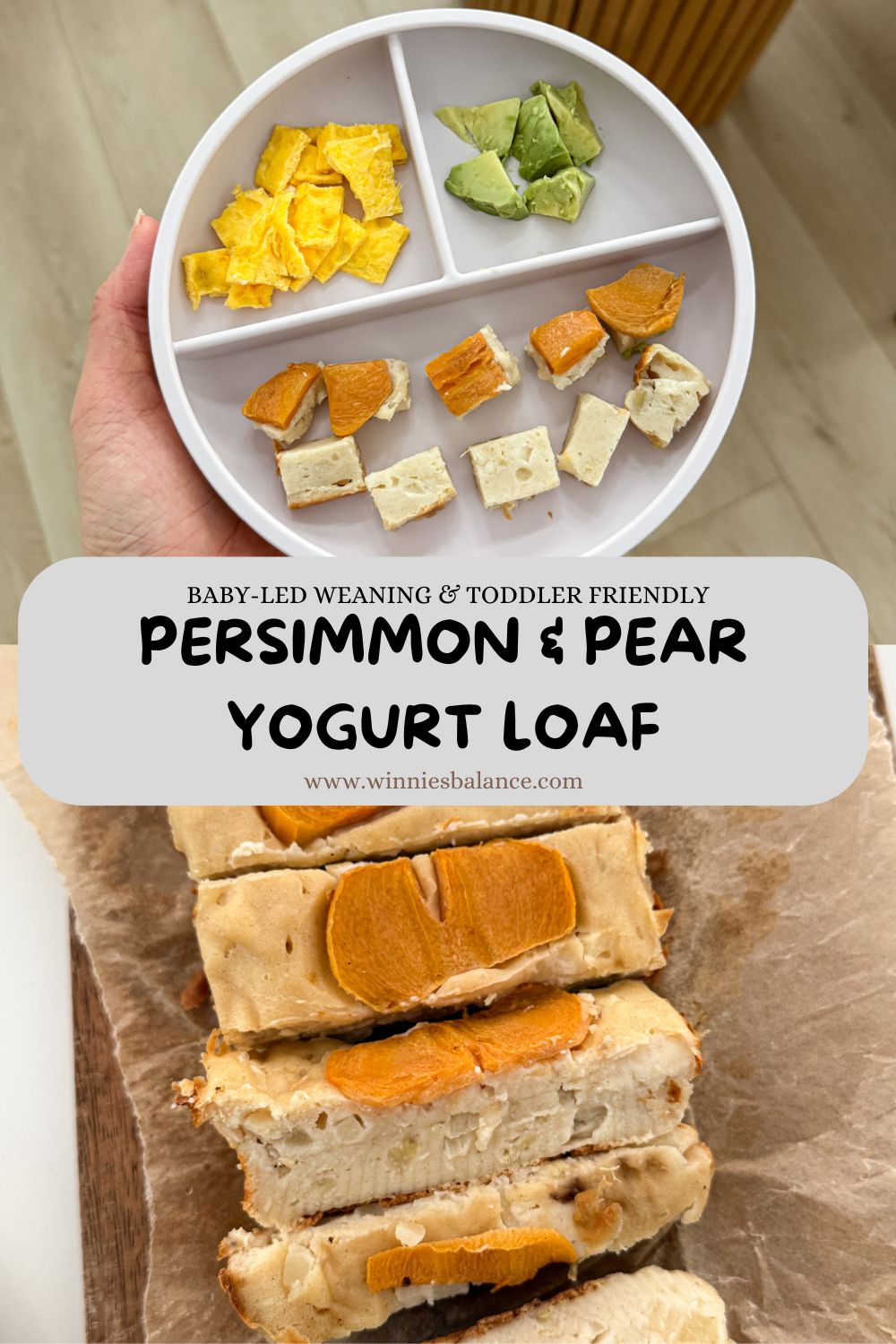 Persimmon and Pear Yogurt Loaf (Baby & Toddler Friendly) - Winnie Kison