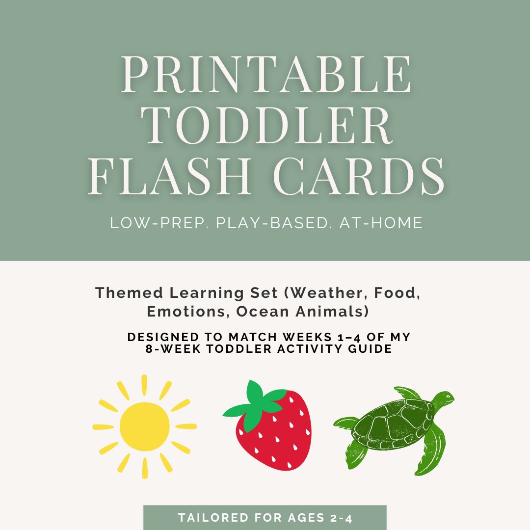 Printable Toddler Flash Cards | Weeks 1–4 Themed Learning Set (Weather ...
